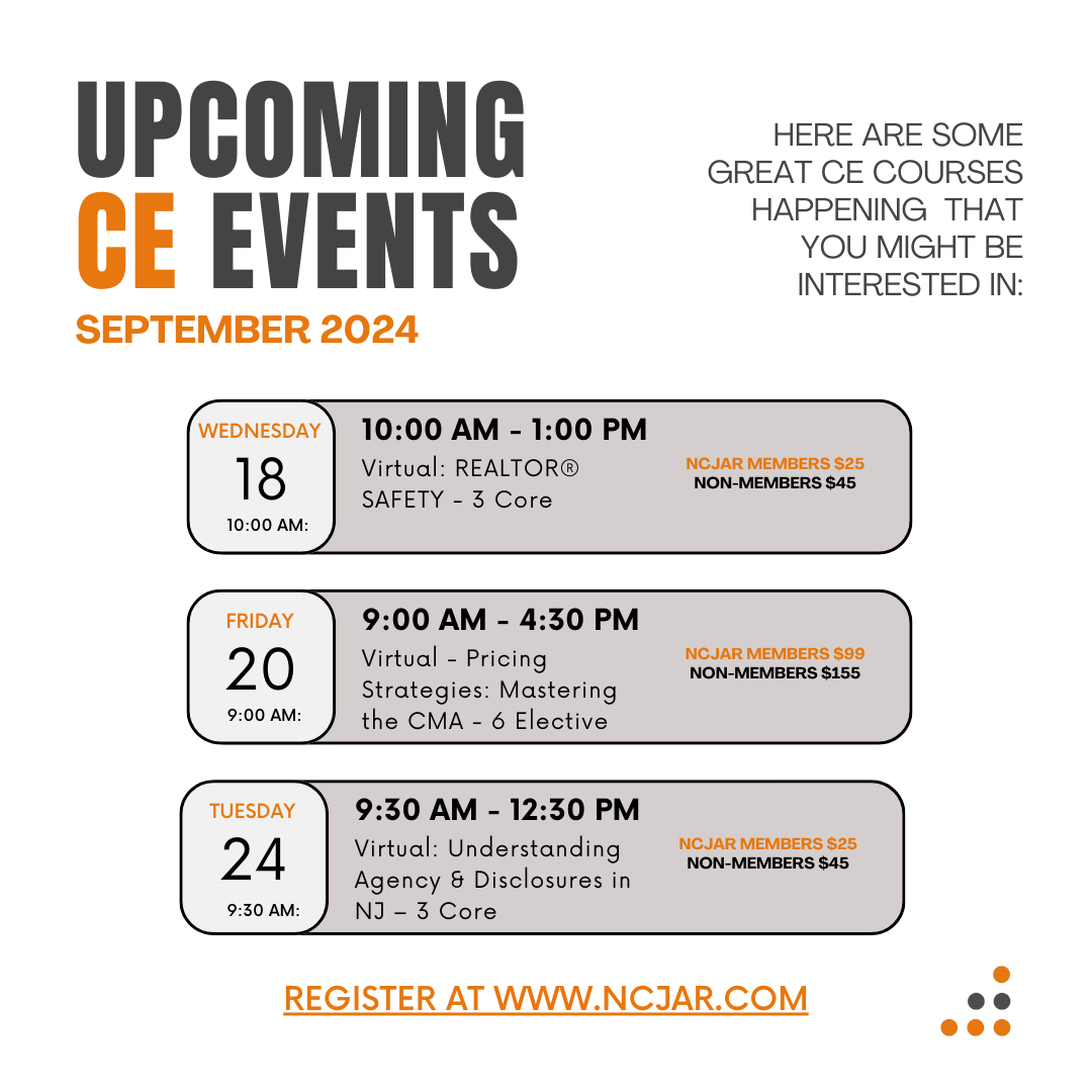 Join Us for NCJAR's Upcoming CE Courses! - North Central Jersey ...